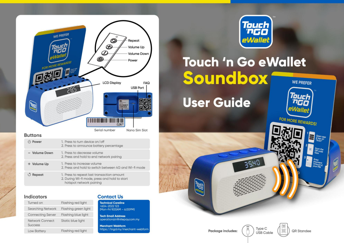 Touch ‘n Go eWallet Soundbox Manual – Merchant Help Center
