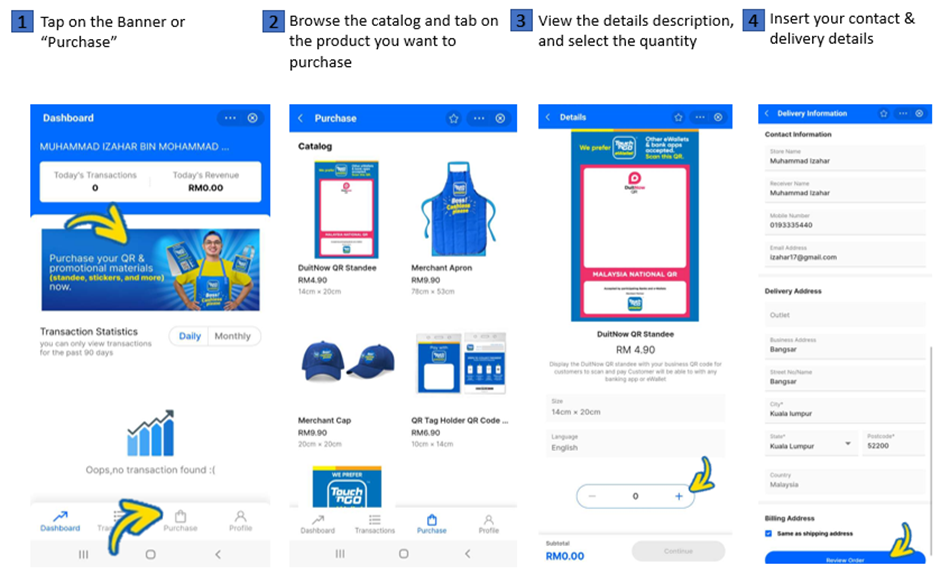 How to purchase TNGD POSM & Merchandise in Merchant Dashboard ...